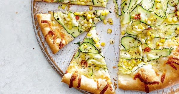 Pizza au Maïs et à la Courgette