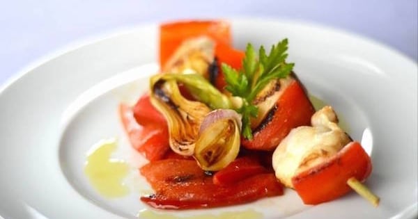 Brochette de Lotte et Poivron Rouge