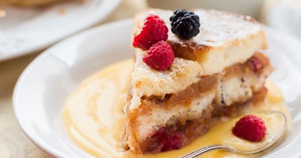 Pudding de Pain Perdu à la Crème Anglaise