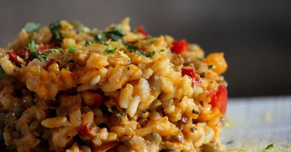 Risotto aux Poivrons Rôtis