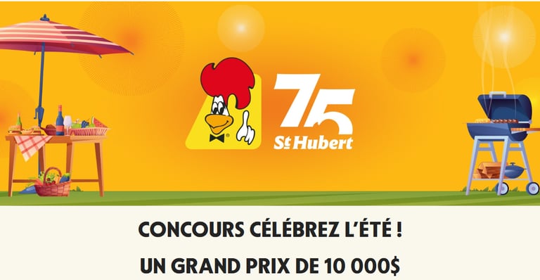 Concours St-Hubert « Célébrez l’été ! » Courez la Chance de GAGNER 10 000