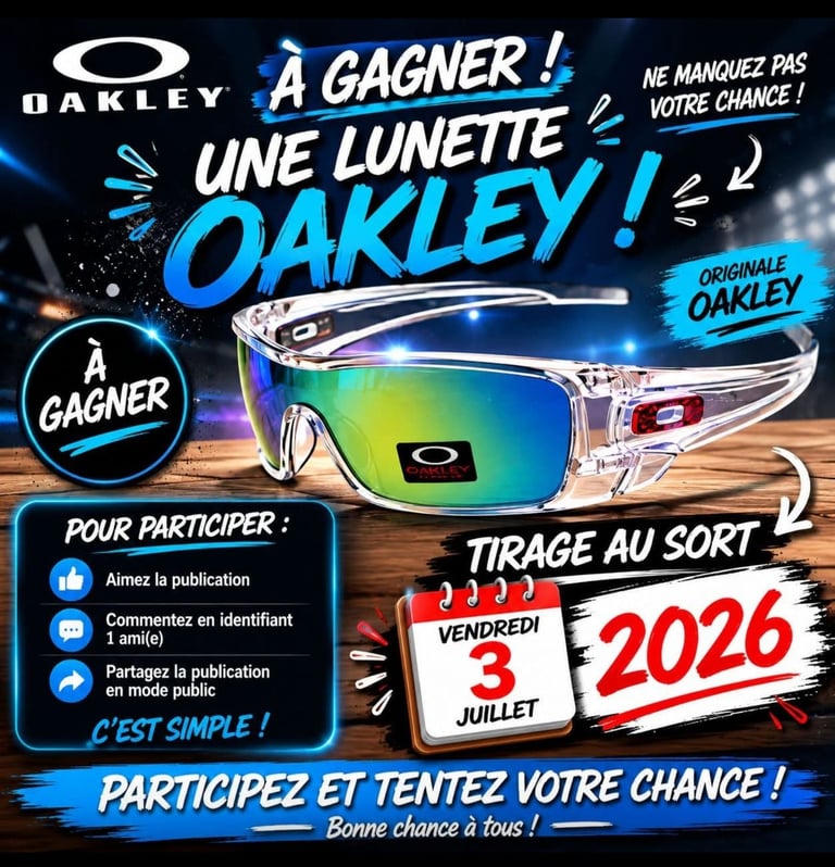 Concours Gagnez une paire de lunettes Oakley!