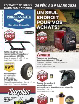 Circulaire Princess Auto Laval