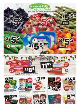 Circulaire Marché Végétarien à Venir