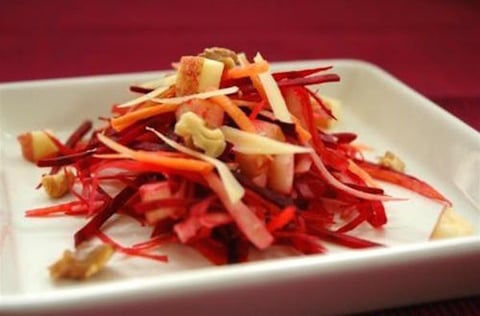 Salade de Carotte, Betterave, Pomme Noix et Comté