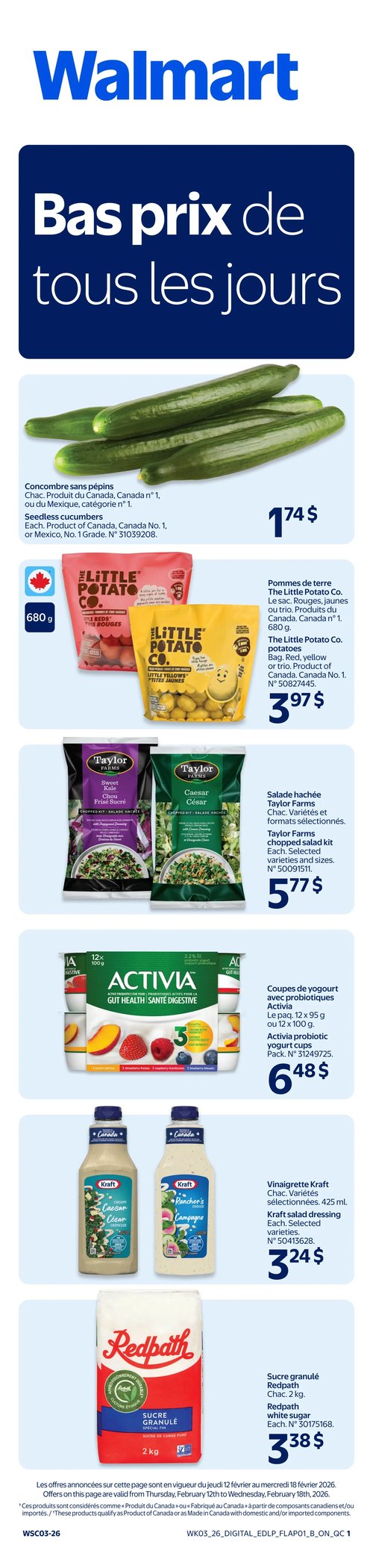 Circulaire Walmart Spéciaux Promotions Rabais Semaine
