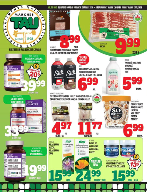 Circulaire Marché TAU - spéciaux, promotions, conseils en vigueur