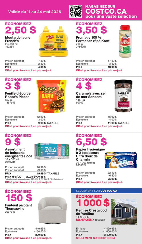 Coupons-Rabais Costco de la semaine