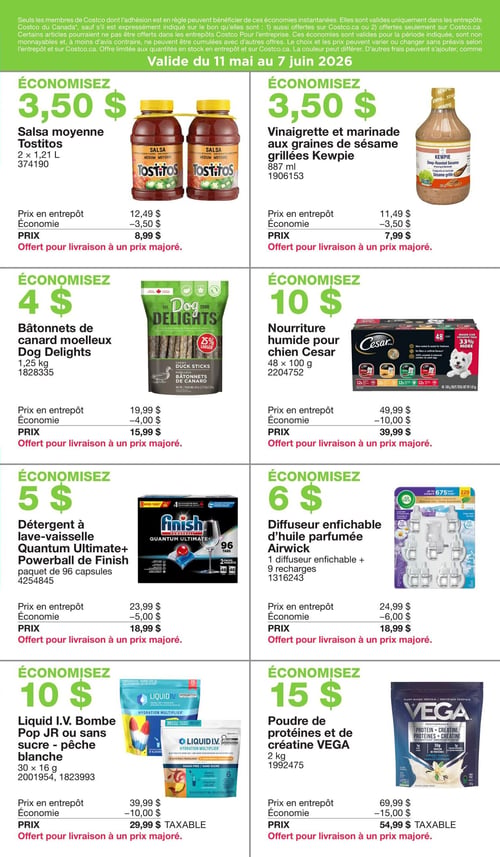 Coupons-Rabais Costco de la semaine