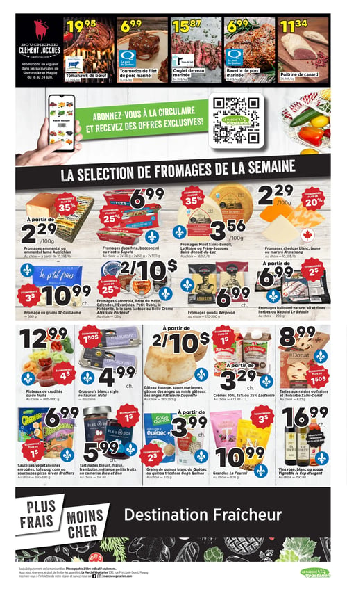 Circulaire Le Marché Végétarien Spéciaux, Promotions et Rabais de cette ...