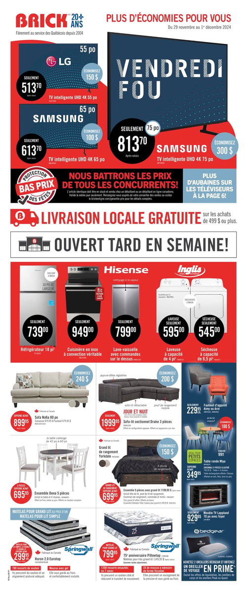 Circulaire Brick Spéciaux, Promotions et Rabais de cette Semaine
