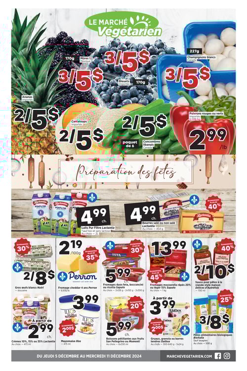 Circulaire Marché Végétarien à Venir
