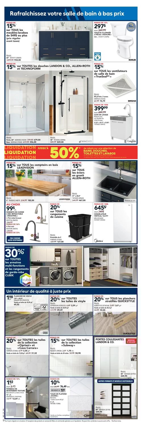 Circulaire RONA Spéciaux, Promotions et Rabais de cette Semaine