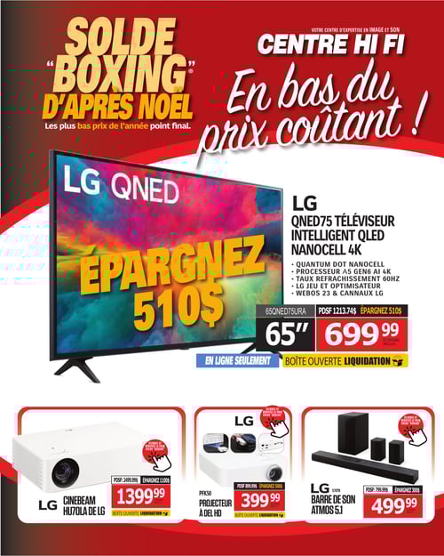 Circulaire Centre HI-FI Spéciaux Promotions Rabais Semaine