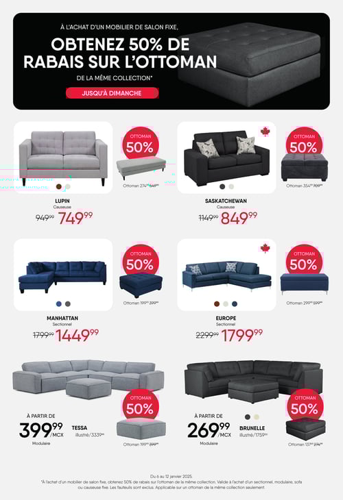 Circulaire Meubles RD Spéciaux, Promotions et Rabais