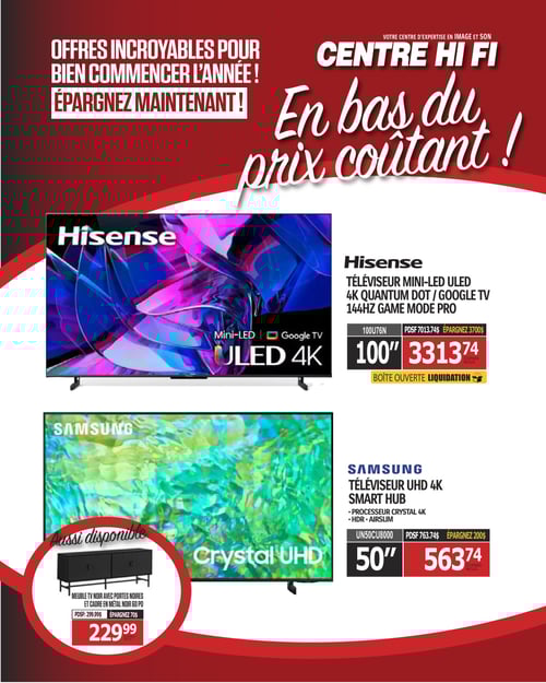 Circulaire Centre HI-FI Spéciaux Promotions Rabais Semaine