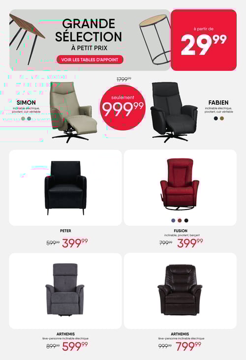 Circulaire Meubles RD Spéciaux, Promotions et Rabais