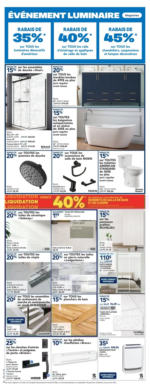 Circulaire RONA Spéciaux, Promotions et Rabais de cette Semaine