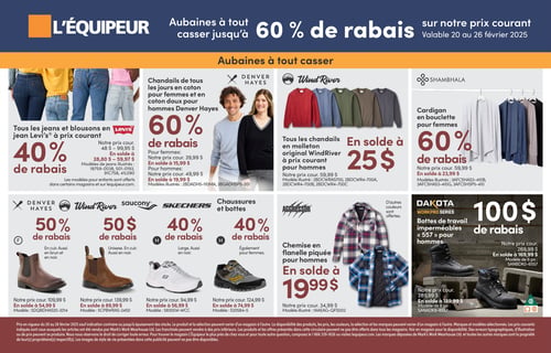 Circulaire L’Équipeur Spéciaux, Promotions et Rabais