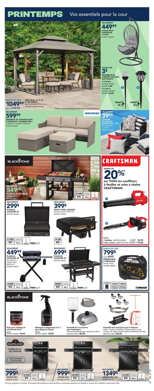 Circulaire RONA Spéciaux, Promotions et Rabais de cette Semaine