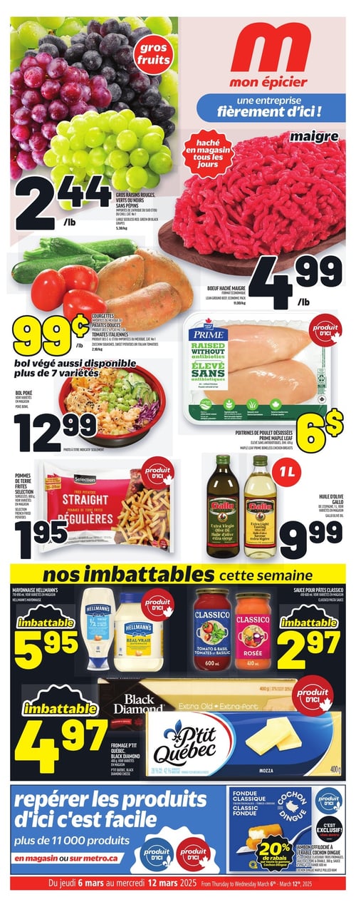 Circulaire METRO Spéciaux, Promotions et Rabais de cette Semaine