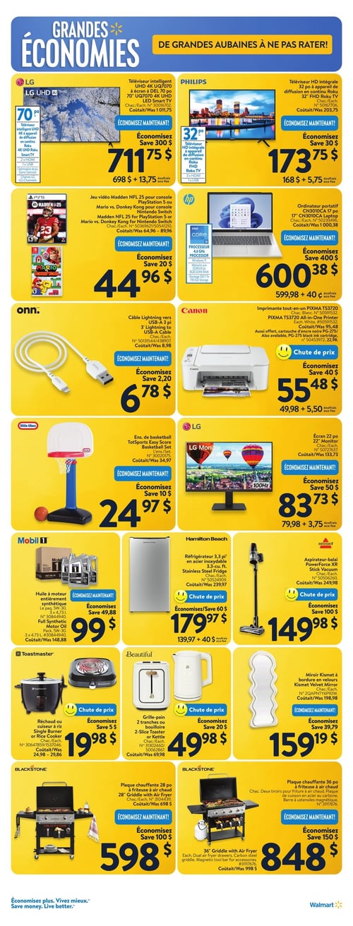Circulaire Walmart Spéciaux Promotions Rabais Semaine