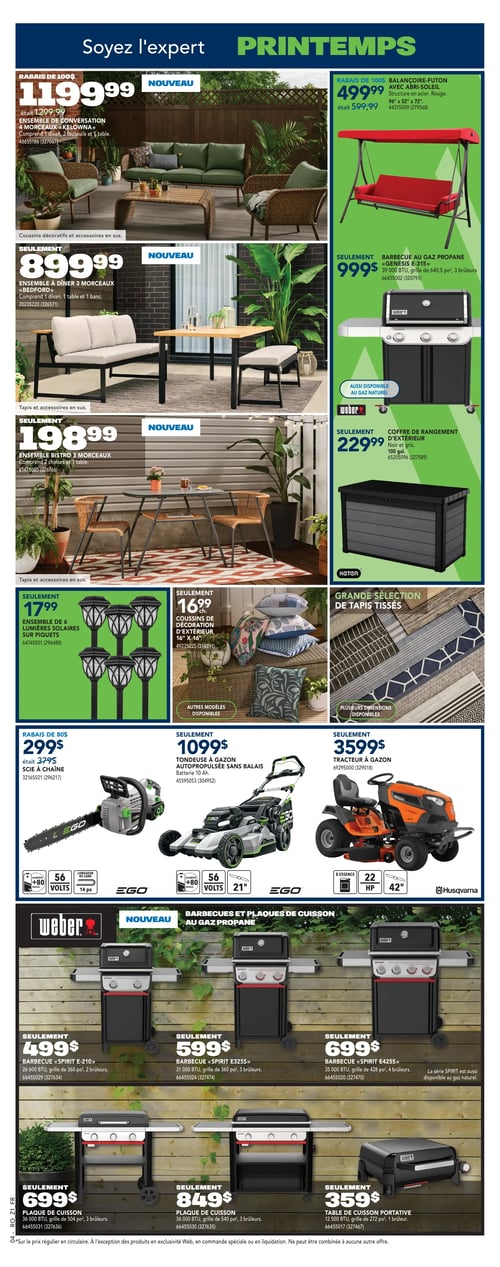 Circulaire RONA Spéciaux, Promotions et Rabais de cette Semaine