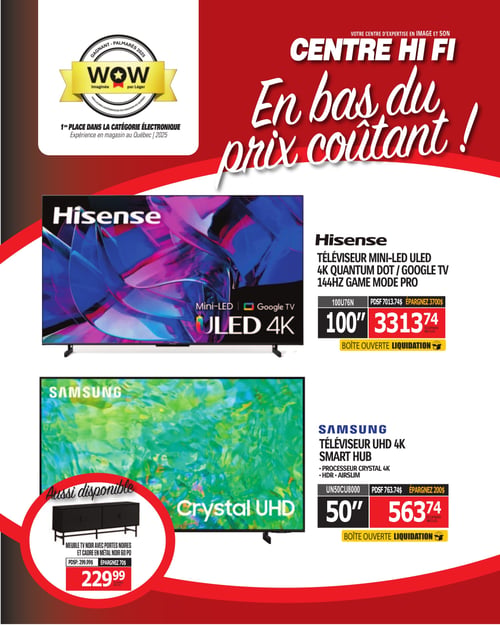 Circulaire Centre HI-FI Spéciaux Promotions Rabais Semaine