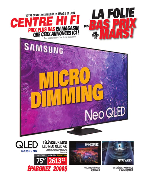 Circulaire Centre HI-FI Spéciaux Promotions Rabais Semaine