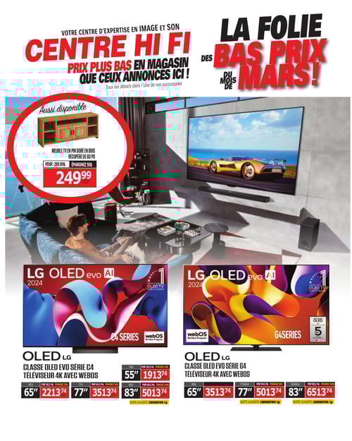 Circulaire Centre HI-FI Spéciaux Promotions Rabais Semaine