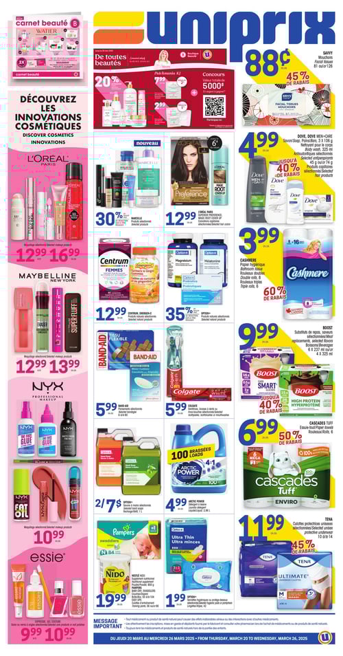 Circulaire Uniprix Spéciaux Promotions Rabais Semaine
