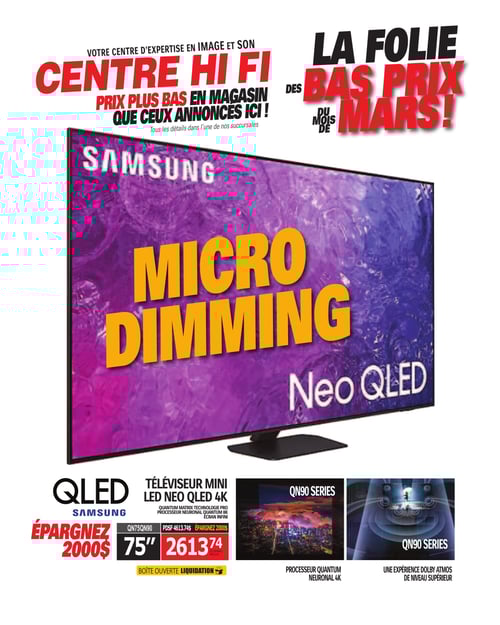 Circulaire Centre HI-FI Spéciaux Promotions Rabais Semaine