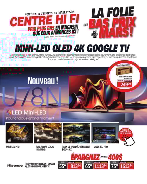 Circulaire Centre HI-FI Spéciaux Promotions Rabais Semaine