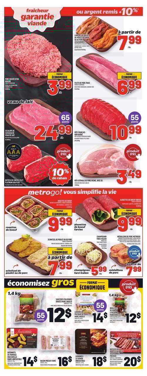 Circulaire METRO Spéciaux, Promotions et Rabais de cette Semaine