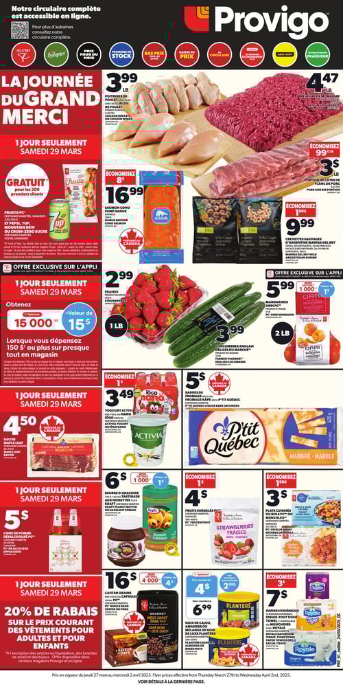 Circulaire Provigo Spéciaux Promotions Rabais Semaine
