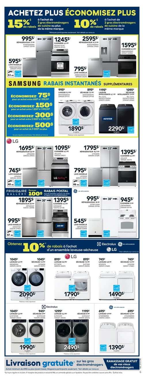 Circulaire RONA Spéciaux, Promotions et Rabais de cette Semaine
