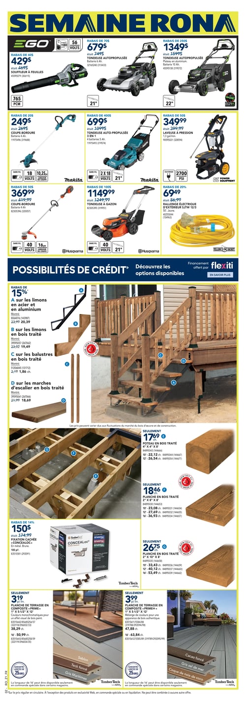 Circulaire Rona à Venir