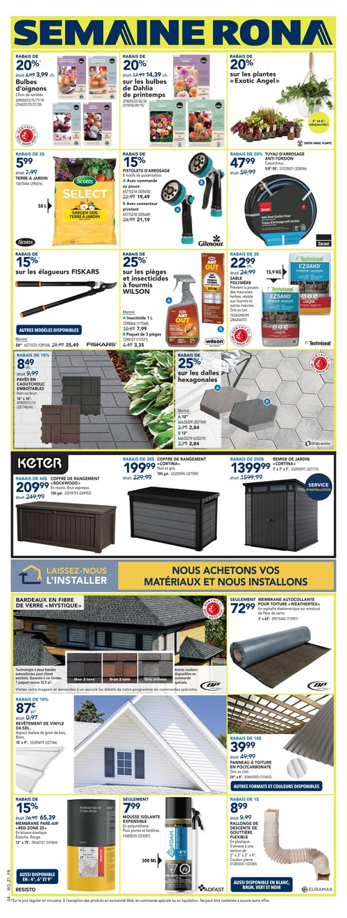 Circulaire Rona à Venir