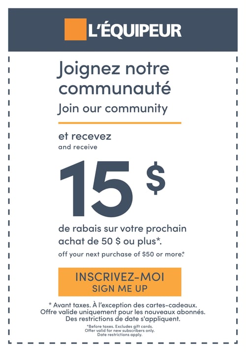 Circulaire L’Équipeur Spéciaux, Promotions et Rabais