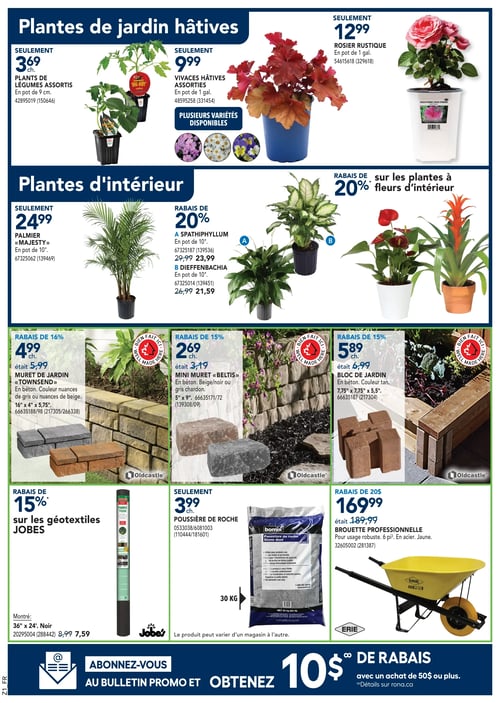 Circulaire RONA Spéciaux, Promotions et Rabais de cette Semaine