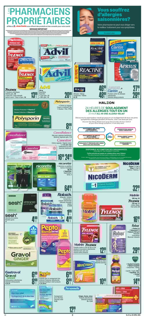 Circulaire Jean Coutu Spéciaux Promotions Rabais Semaine