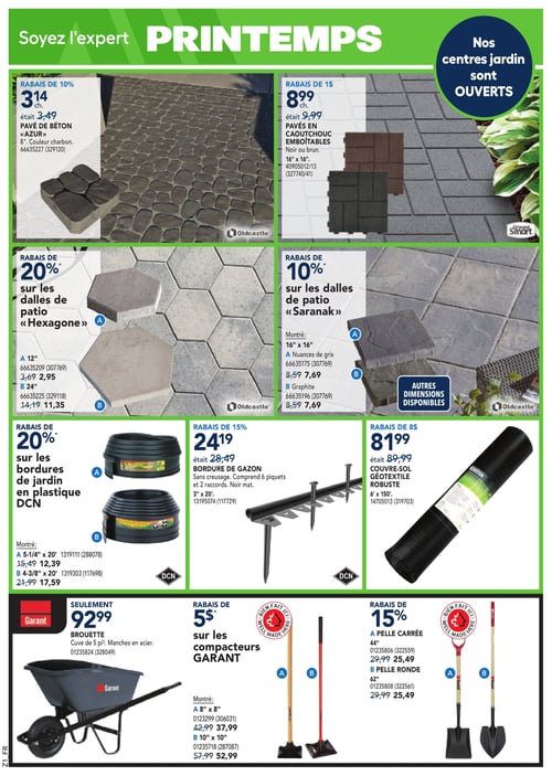 Circulaire RONA Spéciaux, Promotions et Rabais de cette Semaine