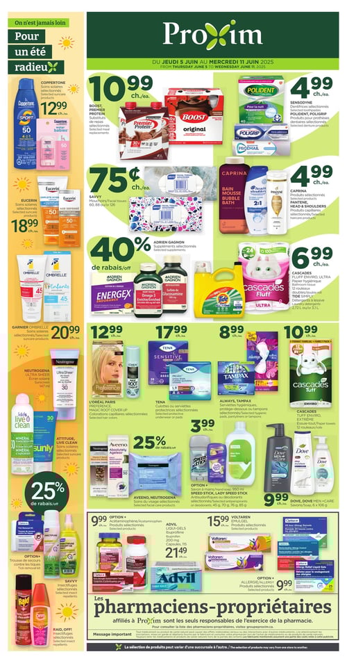 Circulaire Proxim Spéciaux Promotions Rabais Semaine