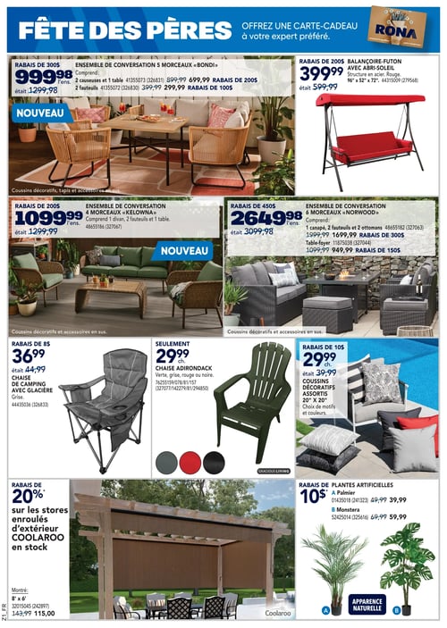 Circulaire Rona à Venir