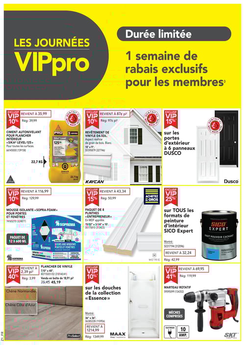 Circulaire Rona à Venir