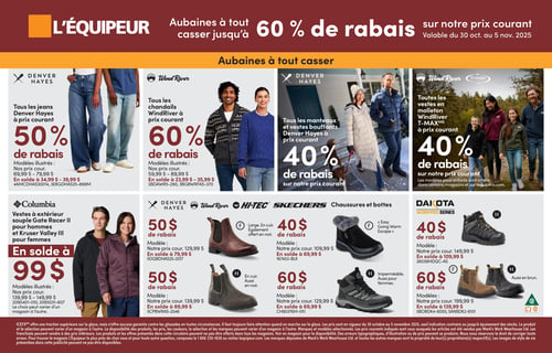 Circulaire L’Équipeur Spéciaux, Promotions et Rabais
