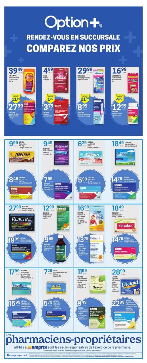 Circulaire Uniprix - Spéciaux&Promotions du Cahier Santé