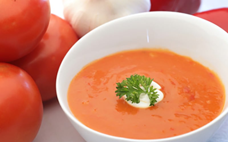Potage de Tomates et de Poivrons Rouges