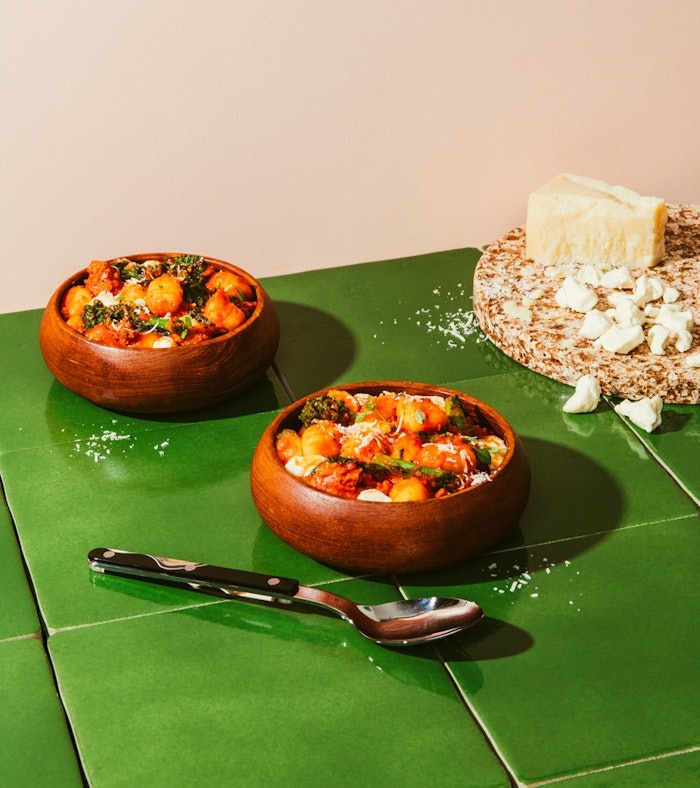 Gnocchis One Pot à la Saucisse Italienne et aux Rapinis