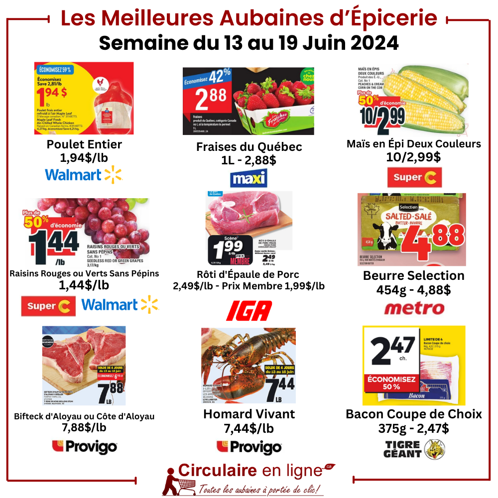 Les Meilleurs Rabais d'Épicerie cette Semaine | Circulaire en ligne